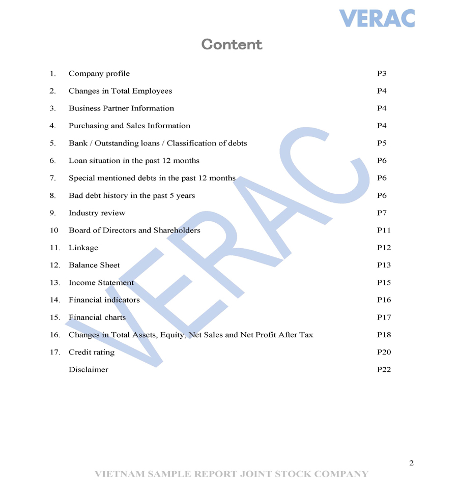Company research - VERAC
